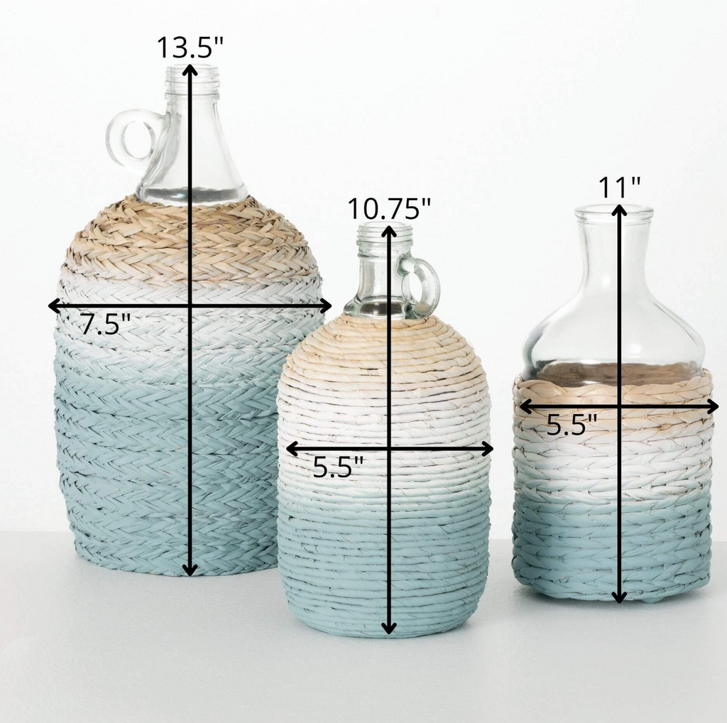 Reed-Wrapped Glass Vases – Ginger's Uptown